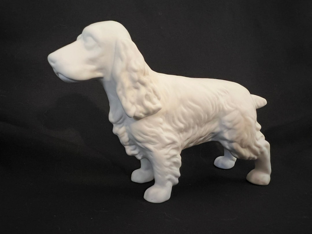 Vintage Unglazed Bisque Goebel Germany Spaniel Dog Figurine - Etsy