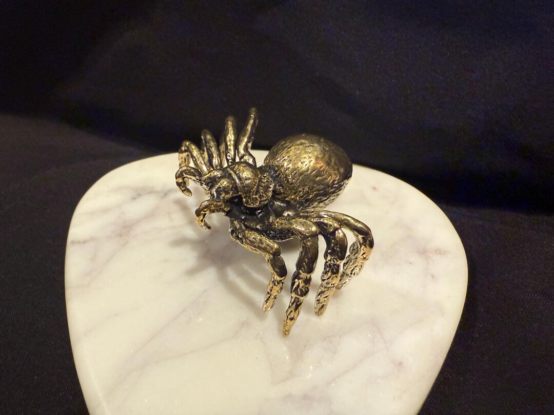 Small Cast Brass Spider Figure Trinket - Etsy