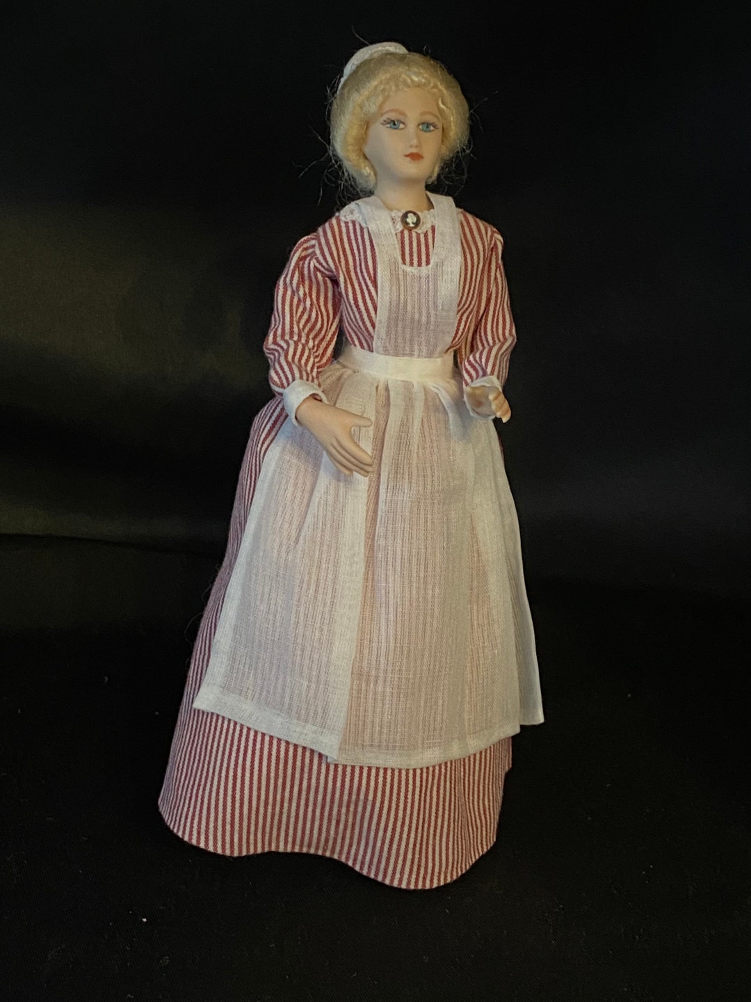 Artisan Porcelain Dollhouse Maid or Mrs. Clause Doll. - Etsy