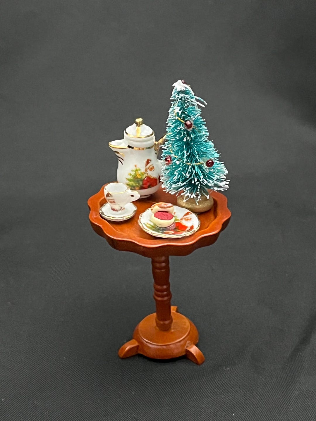 Miniature Christmas Side Table With Reutter Porcelain. - Etsy