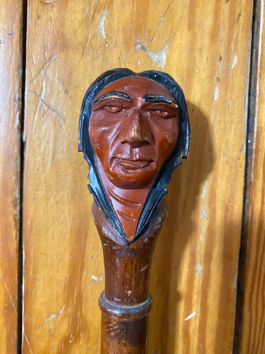 1940s Indian Folk Art Carved Cane. - Etsy