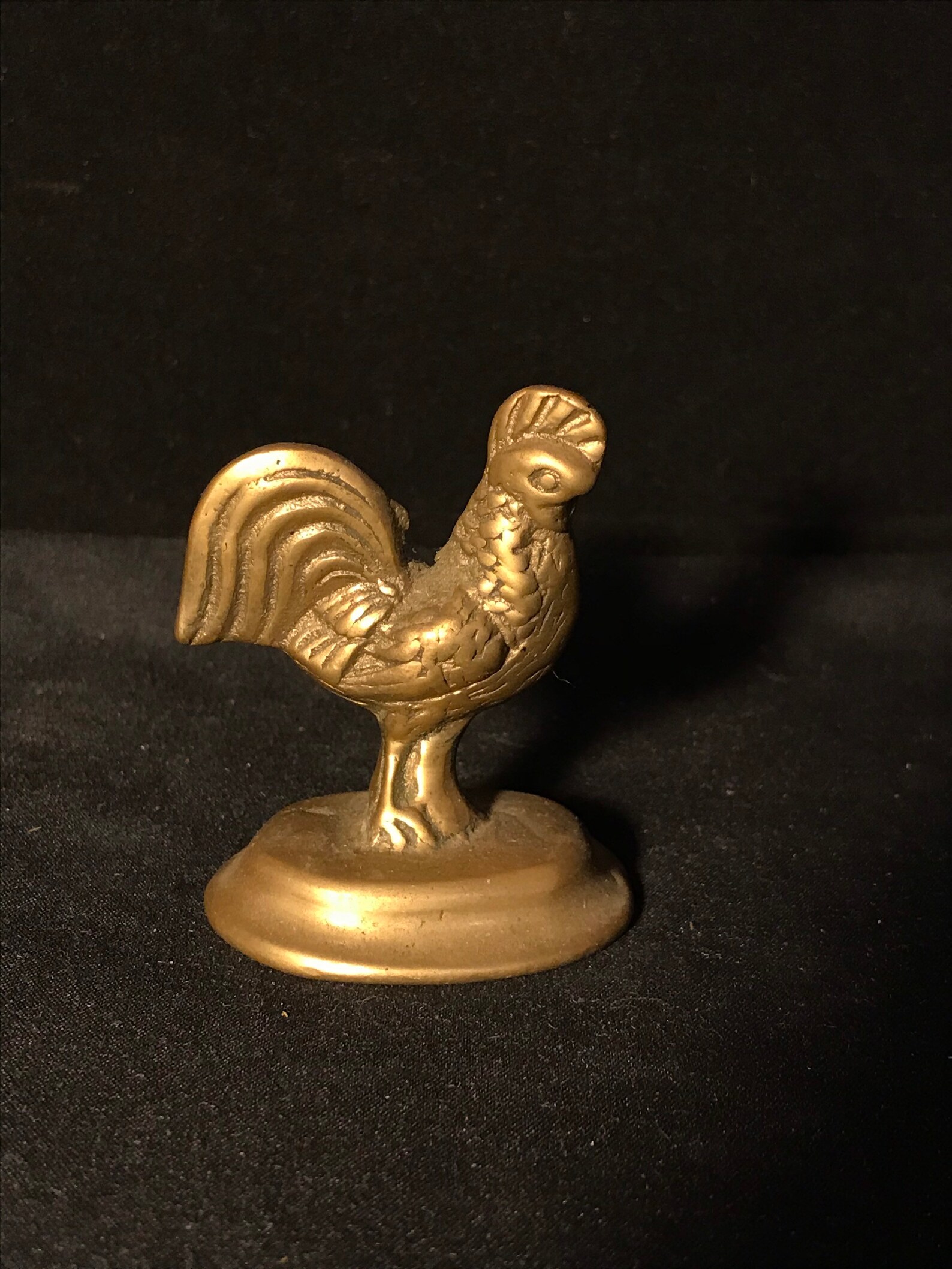Vintage Brass Rooster Figurine. - Etsy
