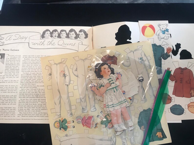 Vintage Two Palmolive Soap Giveaway Dionne Quints Paper Dolls - Etsy
