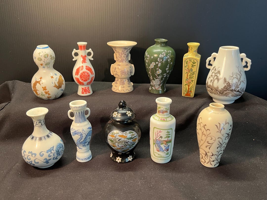 1990 Japan Miniature Vases Franklin Mint Porcelain Imperial Dynasty ...