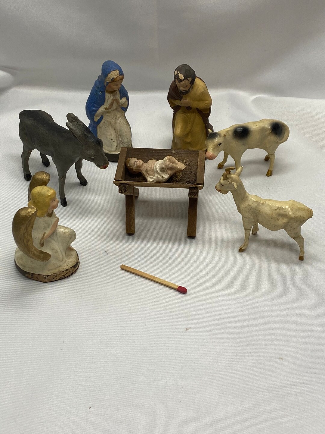 Antique Vintage Miniature Papier-mâché German Nativity. - Etsy