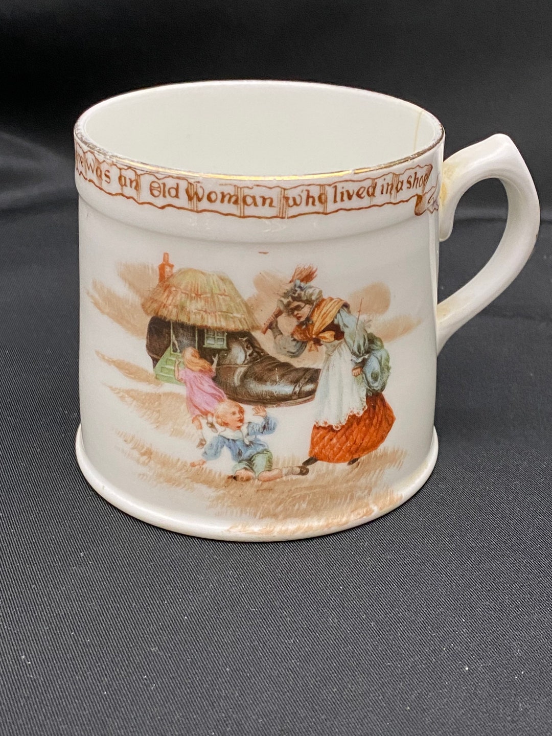 Antique Royal Daulton Nursery Rhyme Cup “old Woman That Lived in a Shoe ...