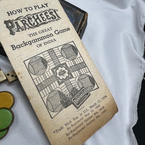Antique Parcheesi Game Directions, and Game Pieces. - Etsy