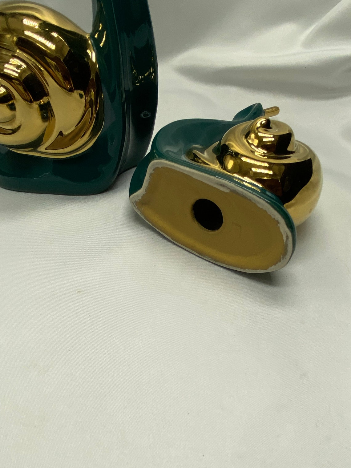 Mayiaho Modern Statue. These Ceramic Snails Are Gold and Green - Etsy