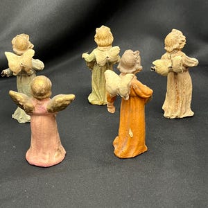 Five Vintage Paper Mâché Musical Angels. - Etsy