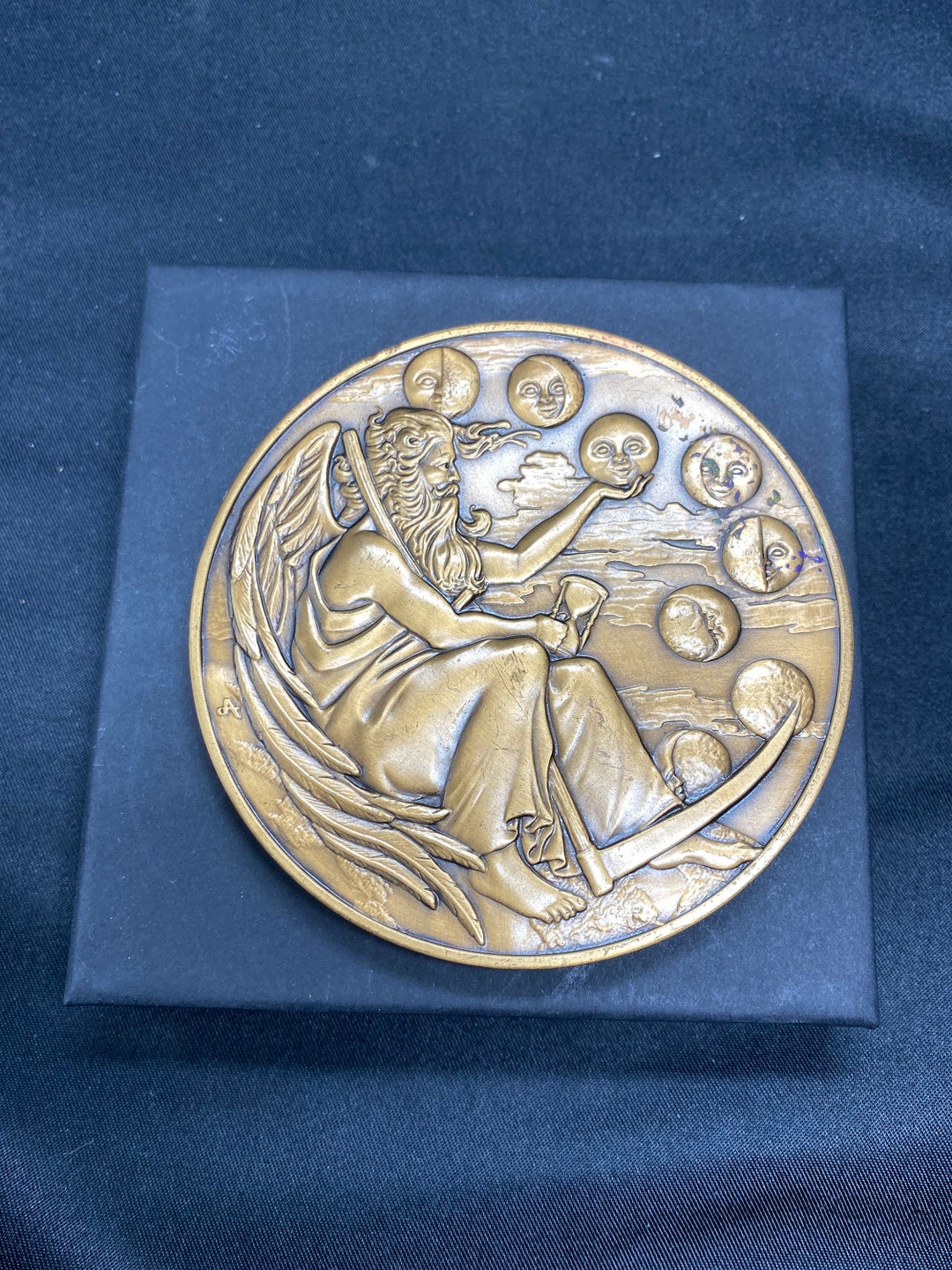 Father Chronos Brass Metal Franklin Mint - Etsy