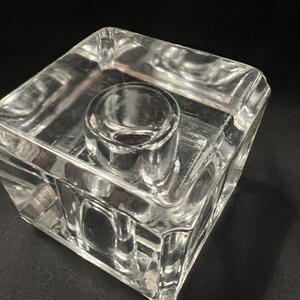 Vintage Art Deco Heavy Square Glass Inkwell With Black Bakelite Lid - Etsy