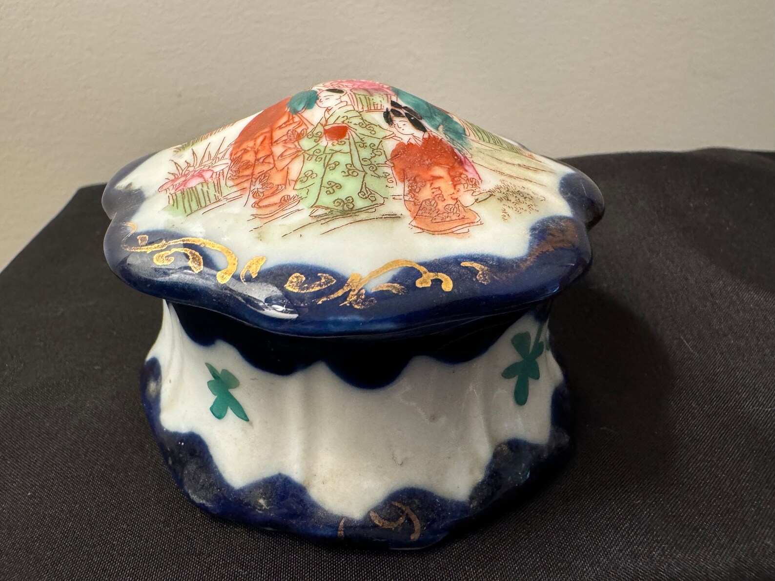 Vintage Oriental Geisha Girls Hand Painted Trinket Box - Etsy