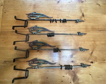 Vintage Art Deco Swing Arm Curtain Rods Adjustable Metal Set of 4 - Etsy