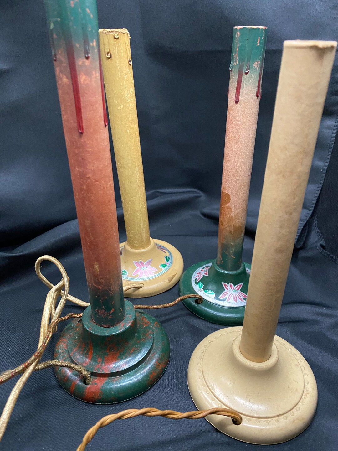 Four Vintage Electric Window Bakelite Christmas Candle Sticks. - Etsy