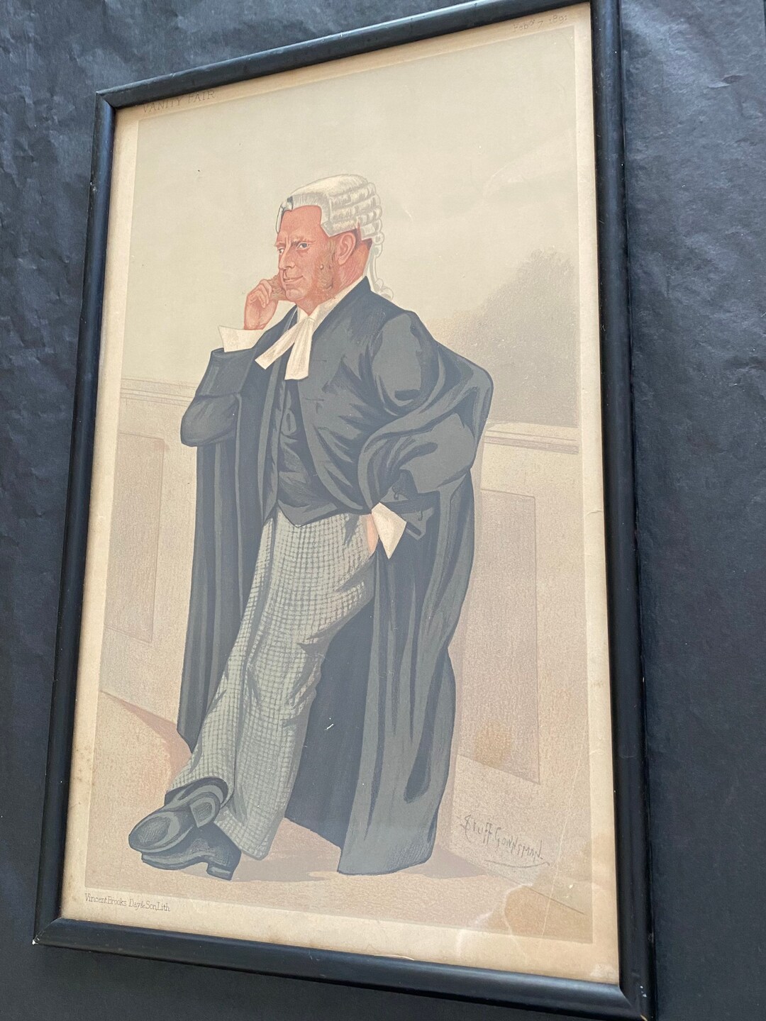 Antique Framed Lithograph Cartoon Vanity Fair February 7, 1891. - Etsy