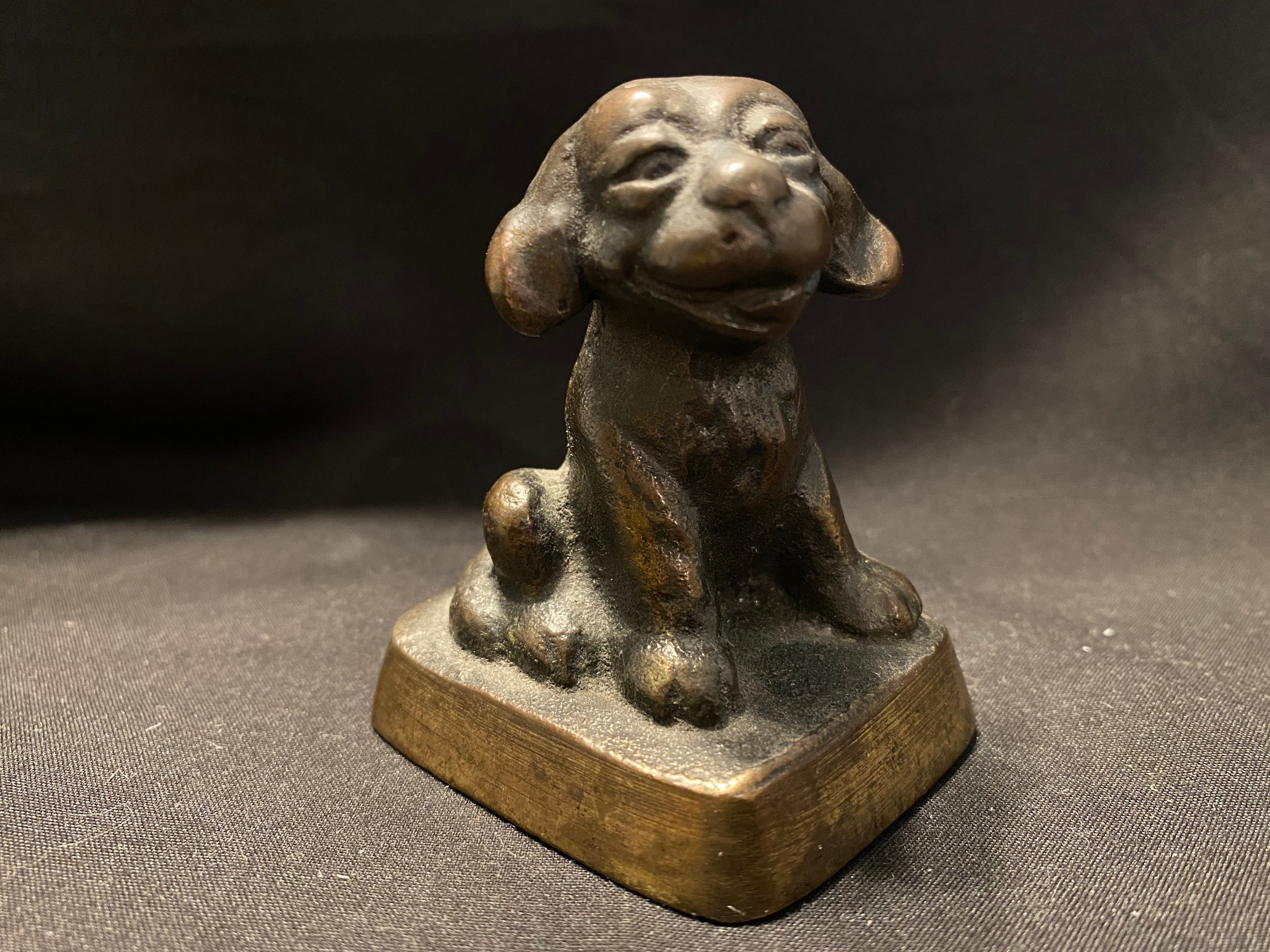 Antique Cast Iron Hubley Dog Puppy Paperweight - Etsy
