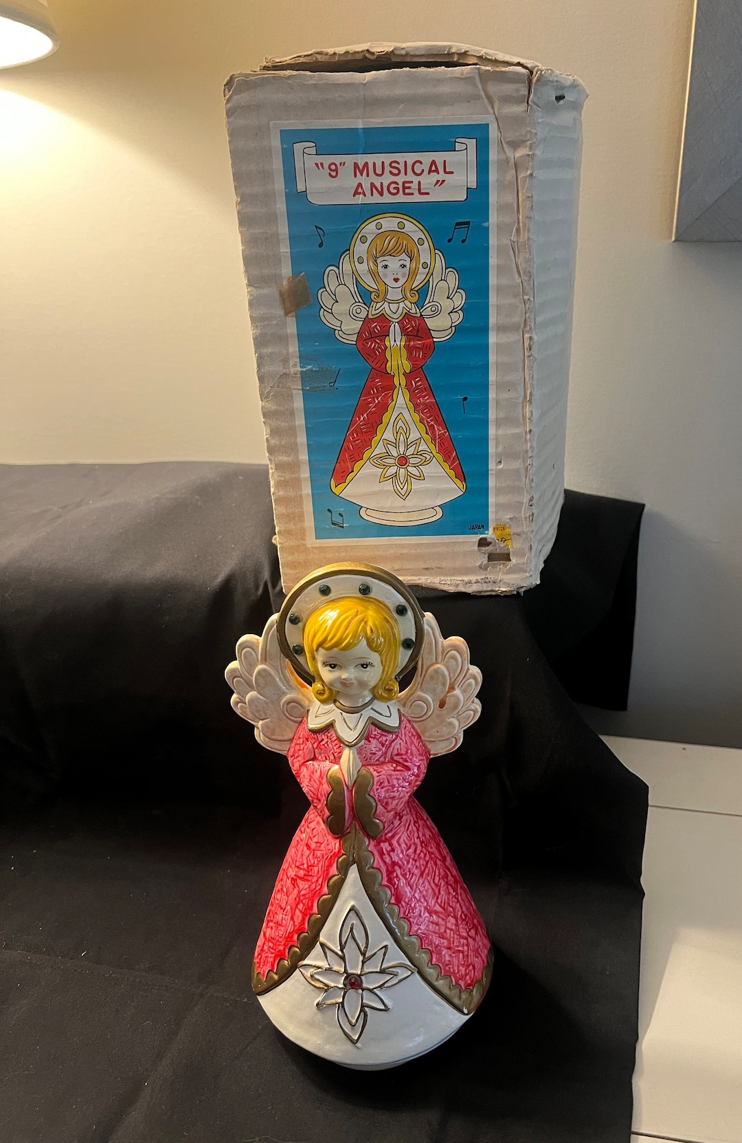 Vintage Mid Century Modern 1950’s Plaster Christmas Musical Angel Music ...