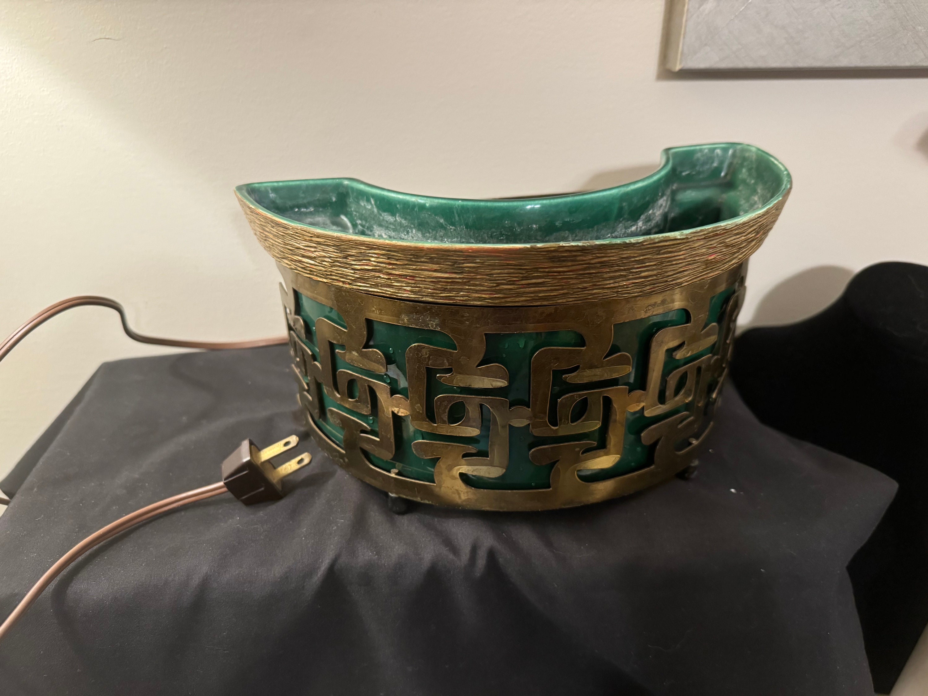 Beautiful Vintage Mid Century Modern Light up Asian Style Planter ...