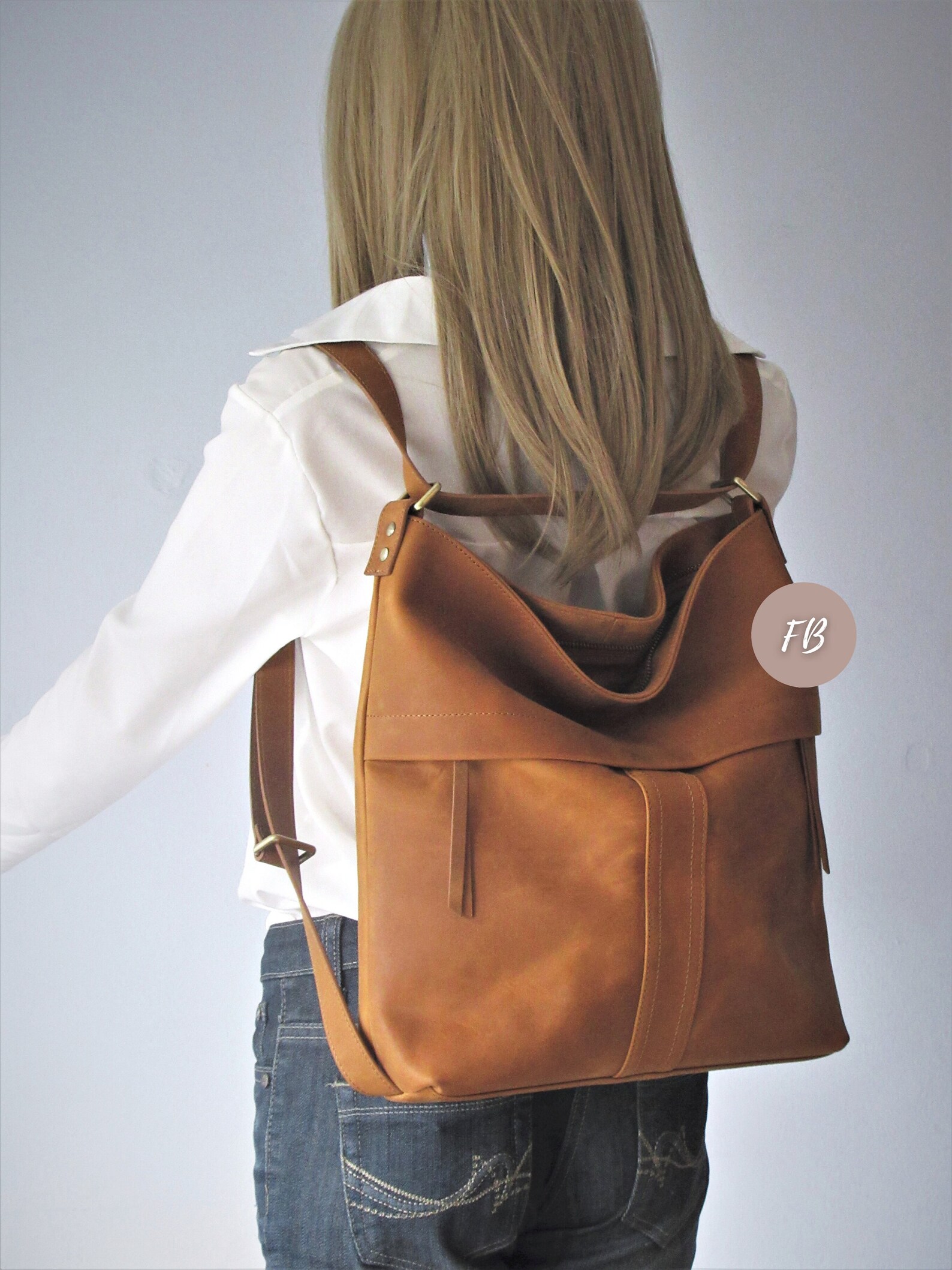 Camel Leather Convertible Backpack Multifunctional Bag - Etsy Australia