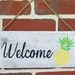 Pineapple Welcome Sign, Wooden Pineapple Welcome Sign, Handpainted ...