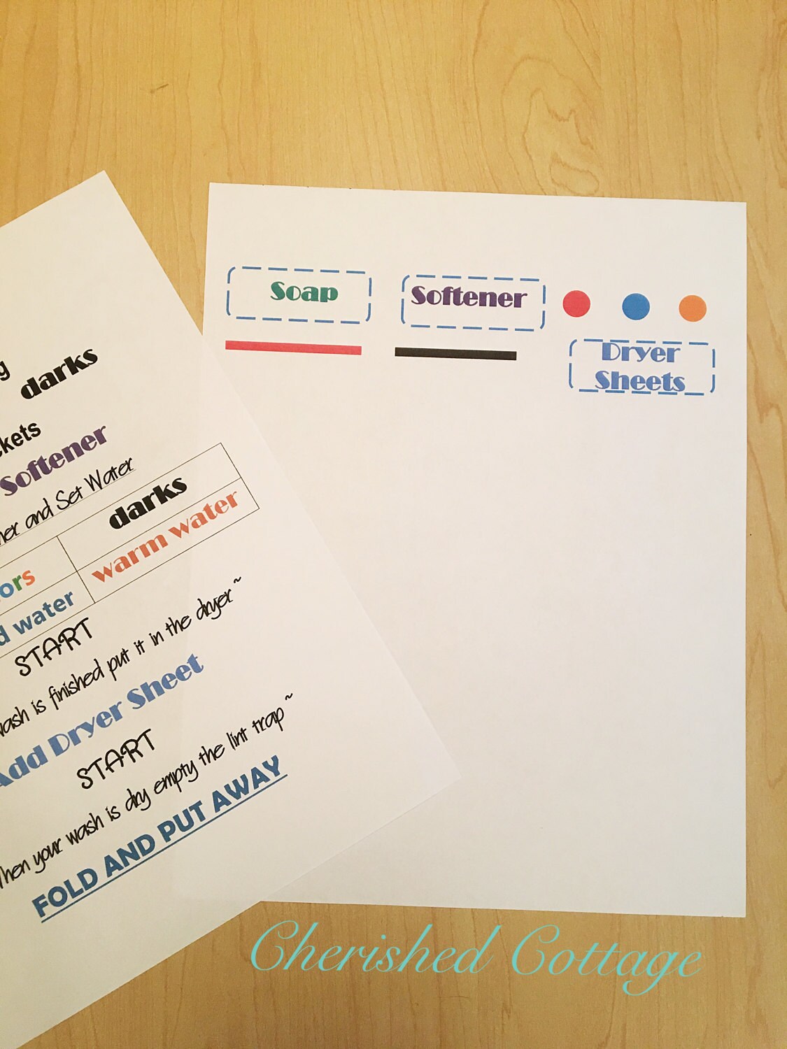 Laundry Guide - Laundry How to Guide - Printable - Laundry Chart ...