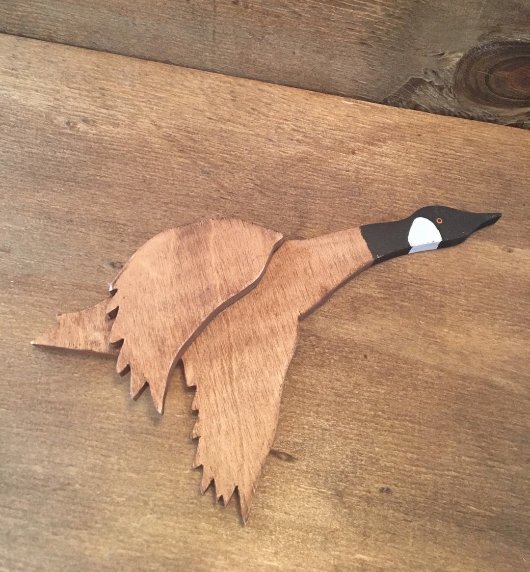Goose Decoration - Canadian Goose Decor - Flying Good Decoration - Wood ...