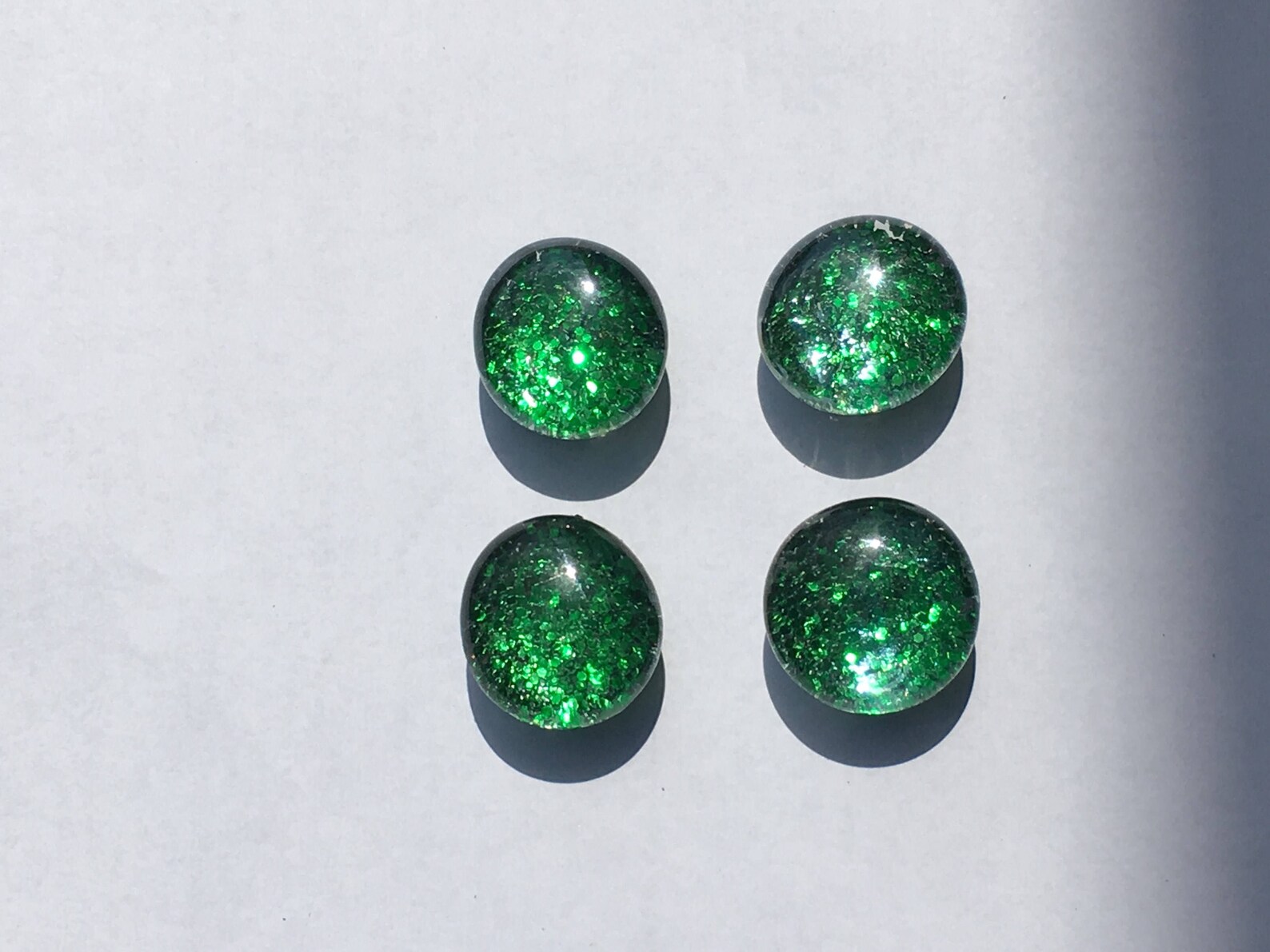 Emerald Green Sparkle Magnets - Green Glitter Magnets - Glittery Office ...