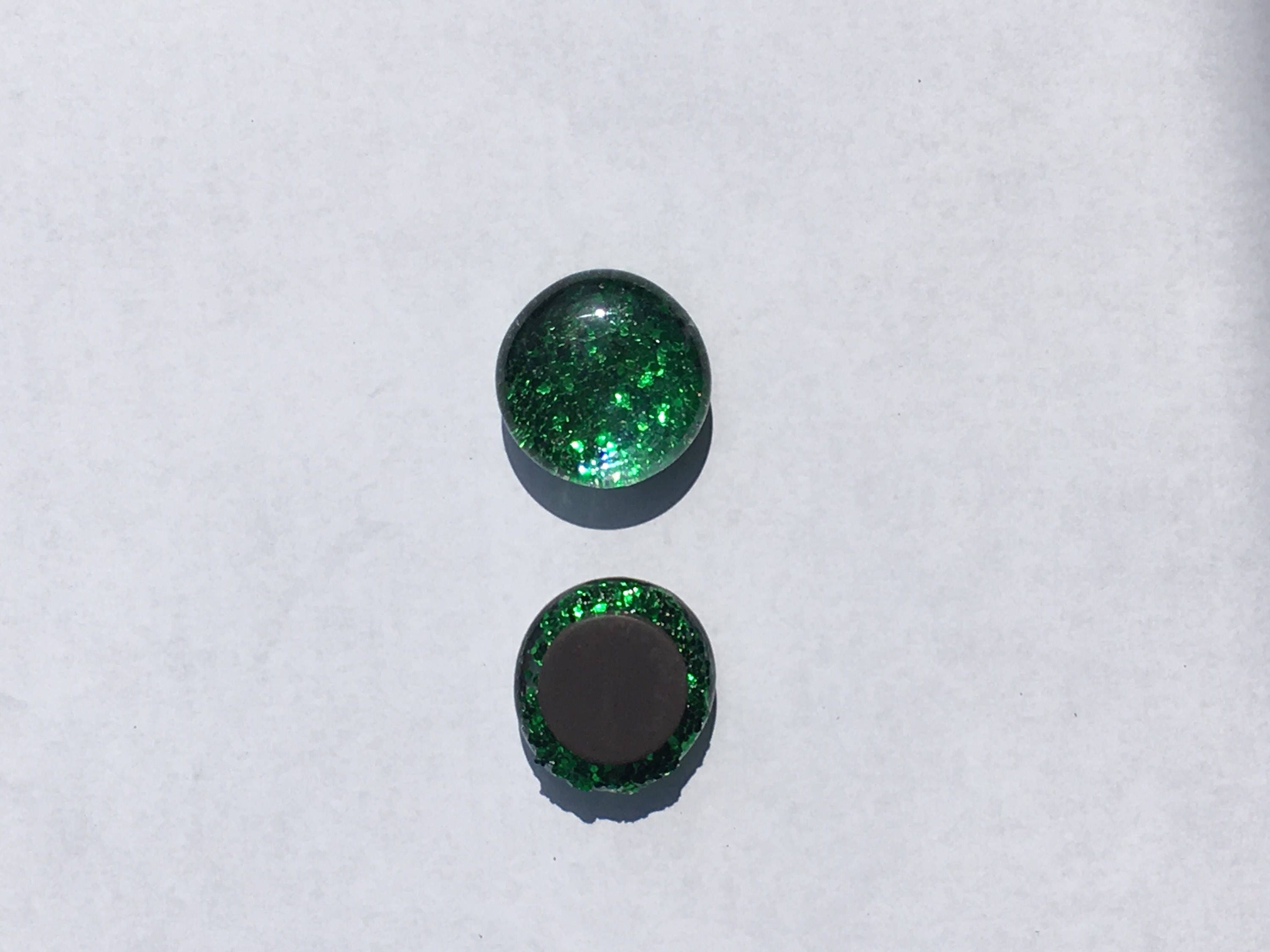 Emerald Green Sparkle Magnets - Green Glitter Magnets - Glittery Office ...