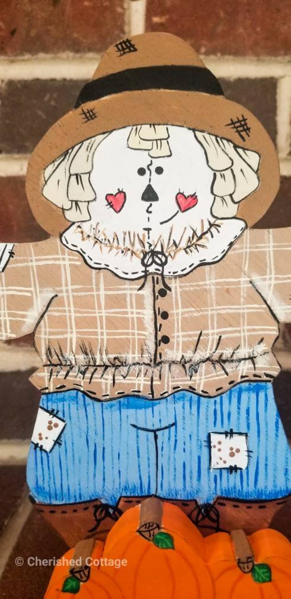 Wooden Scarecrow Decoration, Fall Scarecrow Decoration, Primitive ...