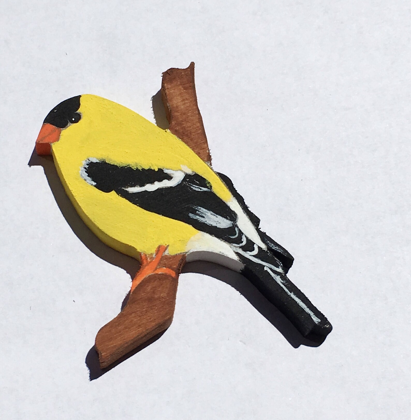 Goldfinch Ornament, Yellow Goldfinch Ornament, Wooden Goldfinch ...