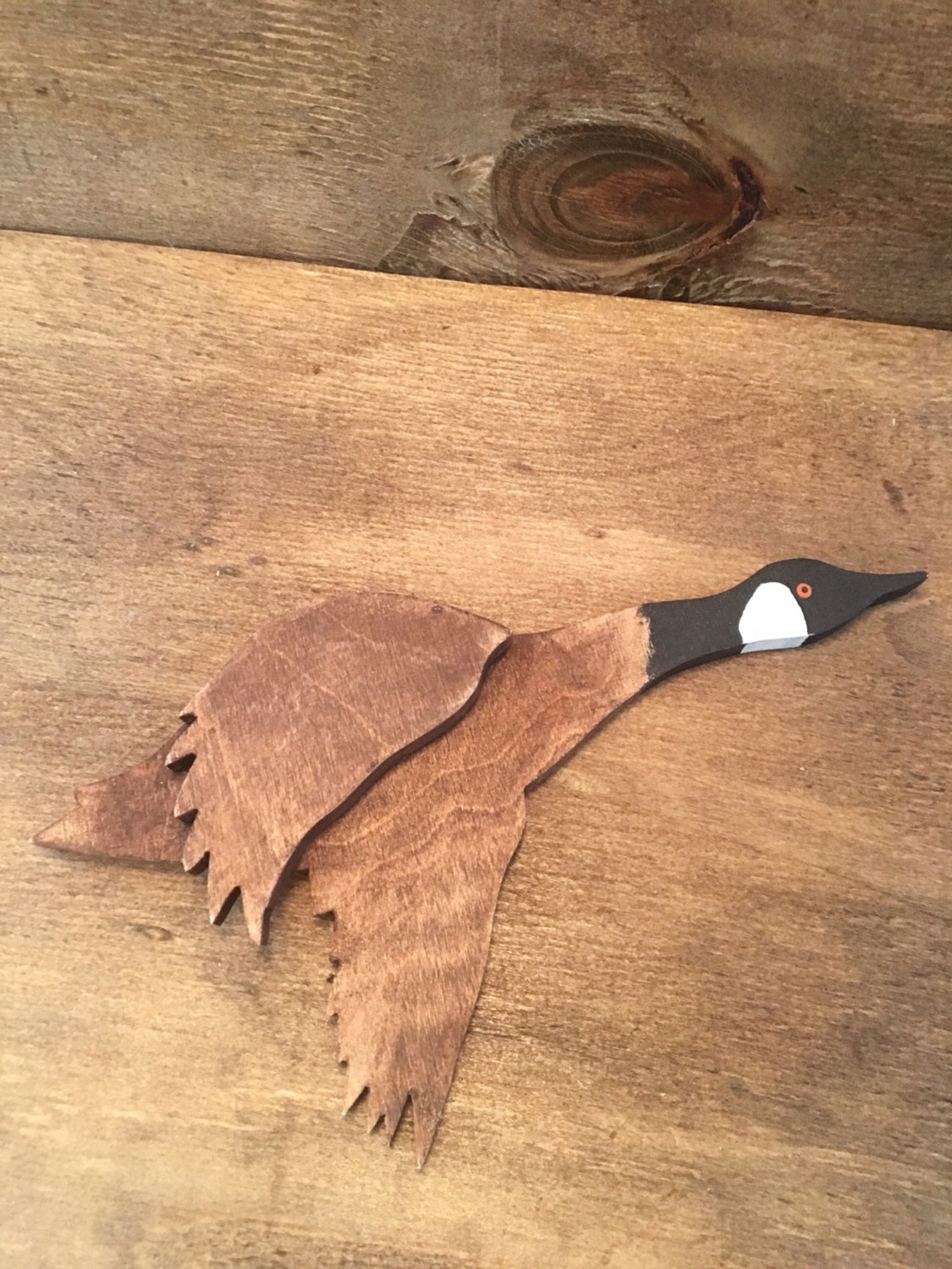 Goose Decoration - Canadian Goose Decor - Flying Good Decoration - Wood ...