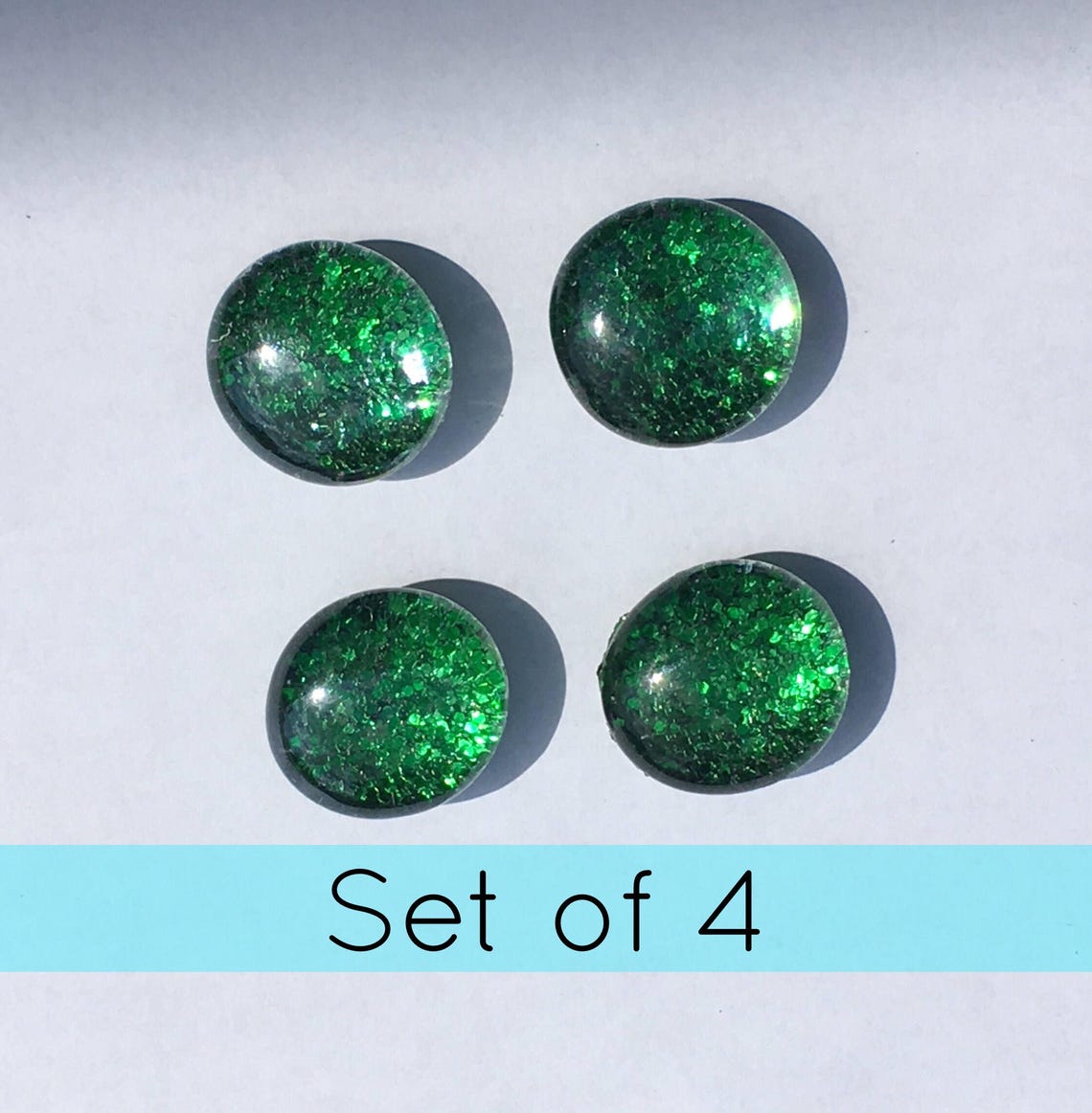 Emerald Green Sparkle Magnets - Green Glitter Magnets - Glittery Office ...