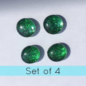 Emerald Green Sparkle Magnets - Green Glitter Magnets - Glittery Office ...