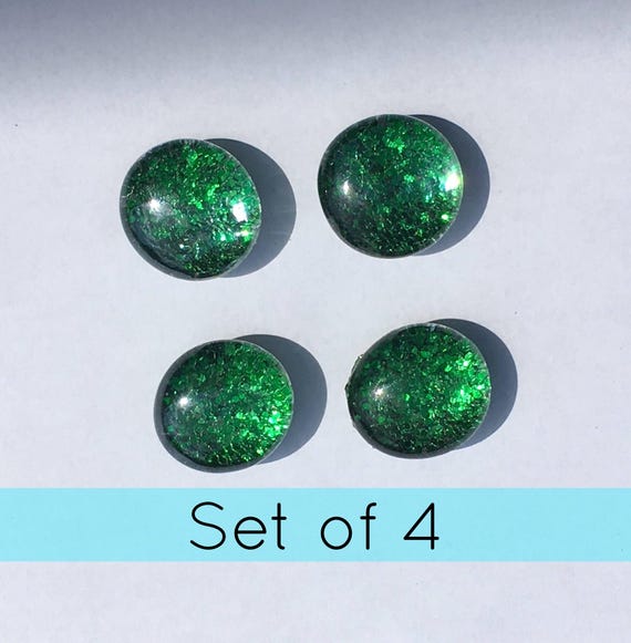 Emerald Green Sparkle Magnets Green Glitter Magnets | Etsy