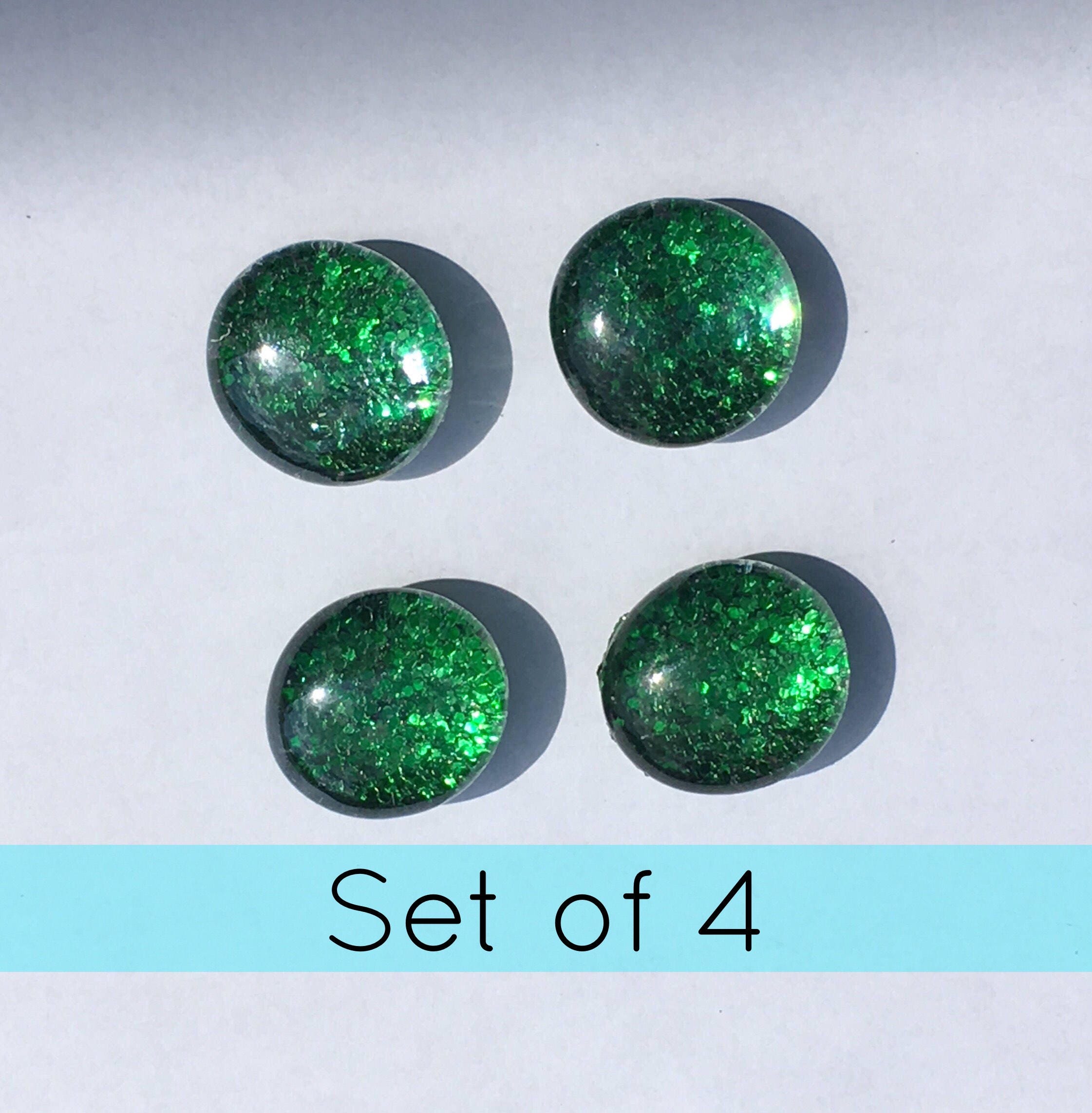 Emerald Green Sparkle Magnets - Green Glitter Magnets - Glittery Office ...