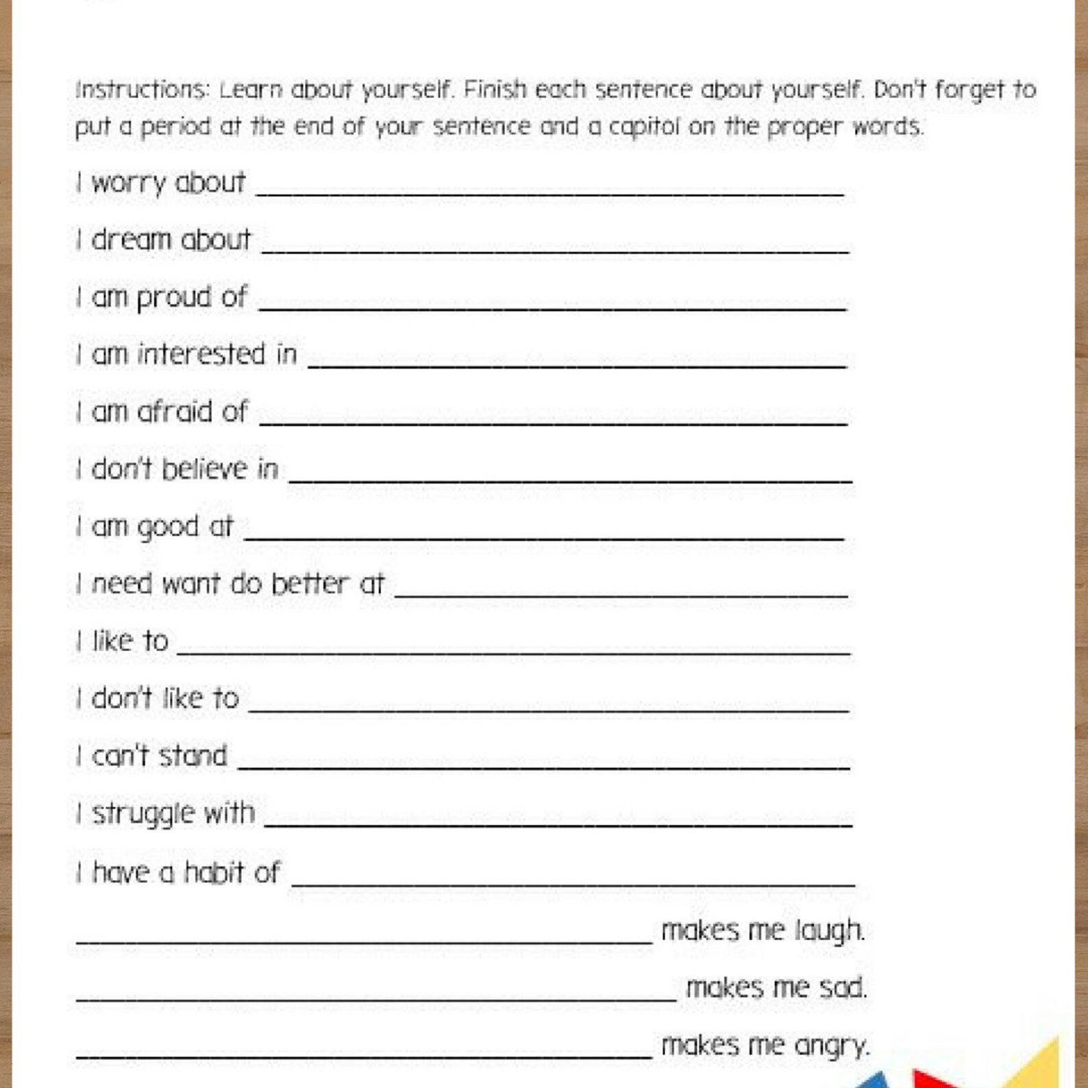 All About Me Worksheet - Confidence Builder Worksheet - New School Year ...