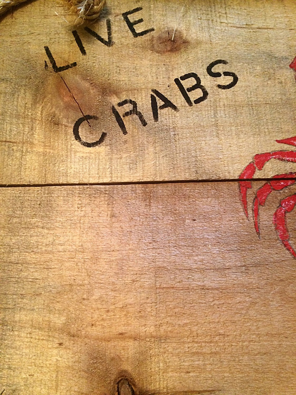 Crab Sign Beach Wall Decor Coastal Wall Decor Seashore - Etsy