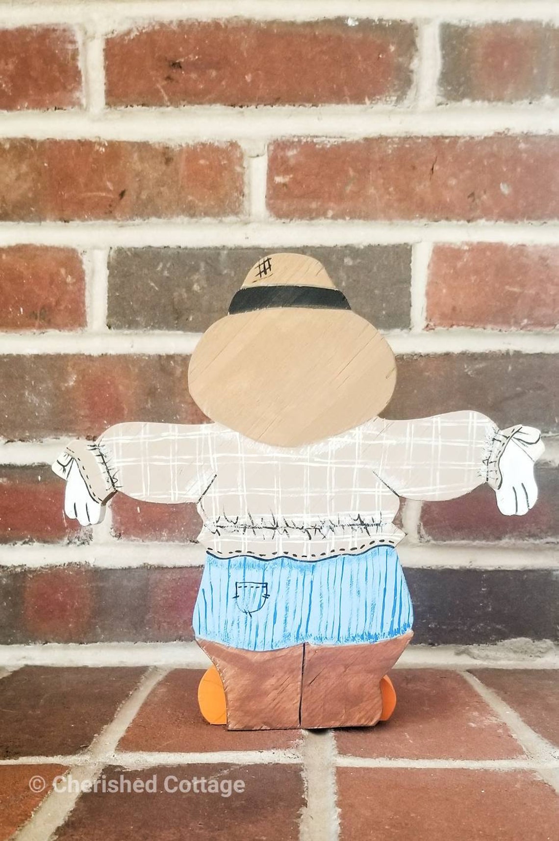 Wooden Scarecrow Decoration, Fall Scarecrow Decoration, Primitive ...
