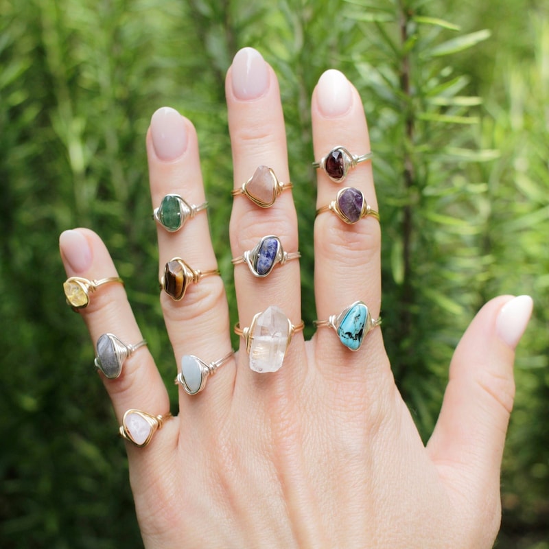 Gemstone Rings - Etsy