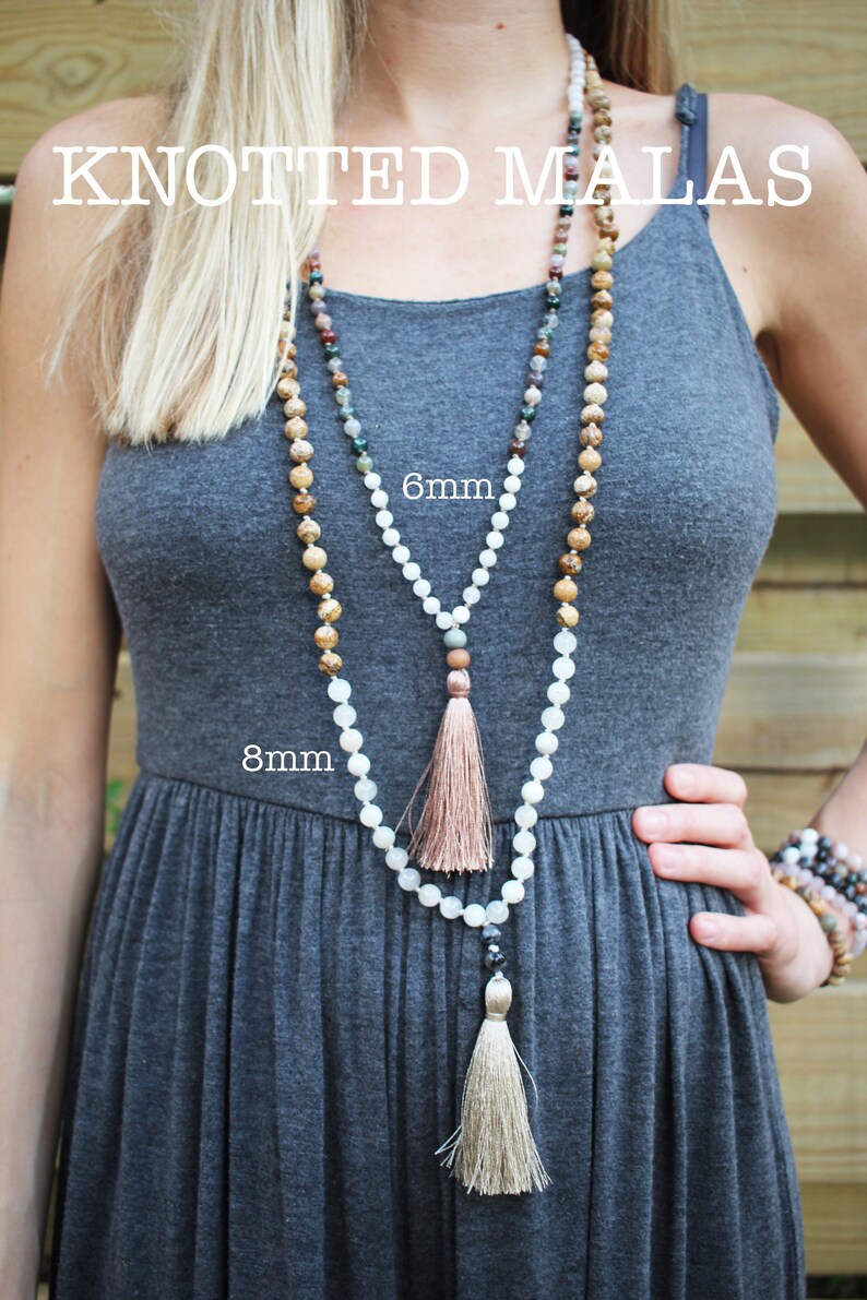 Crystal Necklace Pink Zebra Jasper Rose Quartz Layering | Etsy