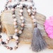 Crystal Necklace, Pink Zebra Jasper, Rose Quartz, Layering Necklace ...