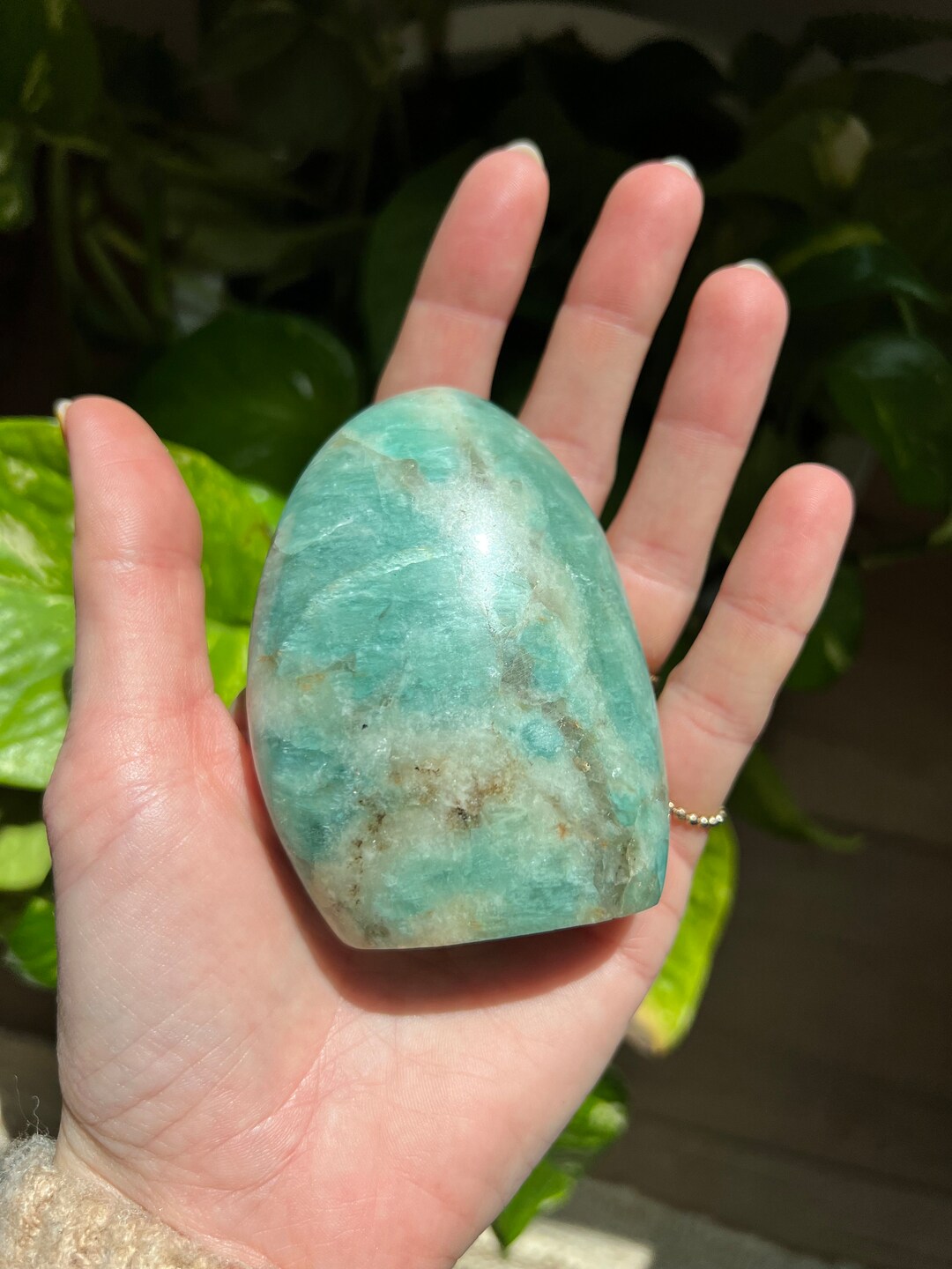 Amazonite Palm Stone, Pocket Crystal, Massage Stones, Meditation ...