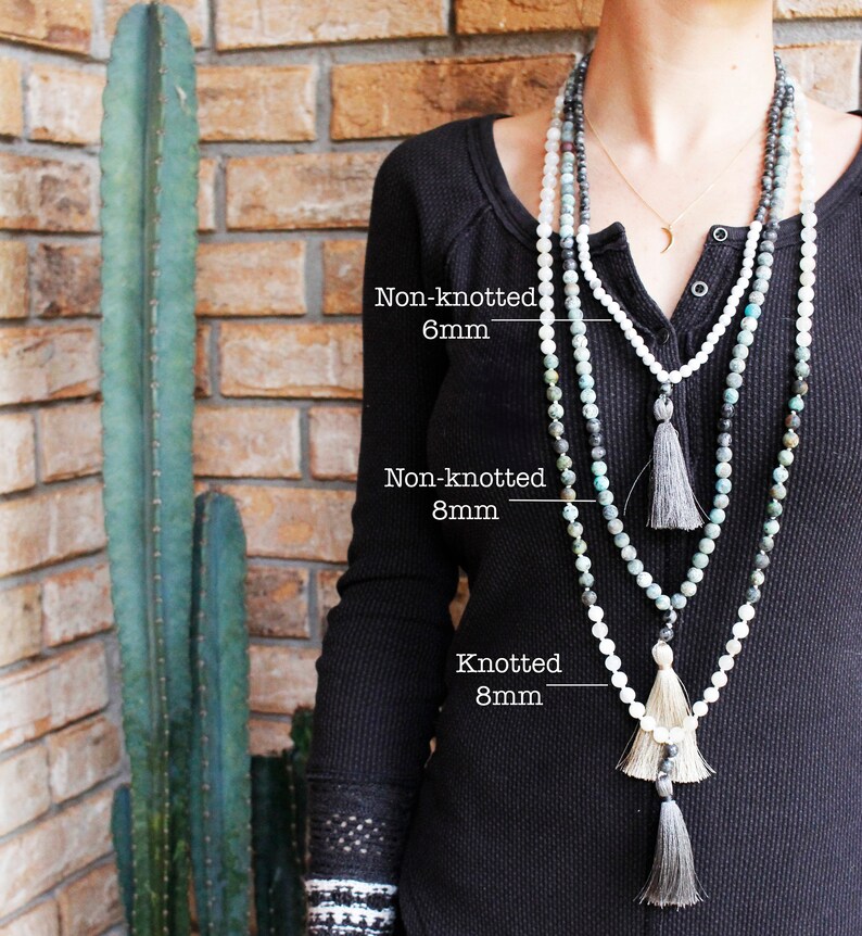 Crystal Necklace Pink Zebra Jasper Rose Quartz Layering | Etsy