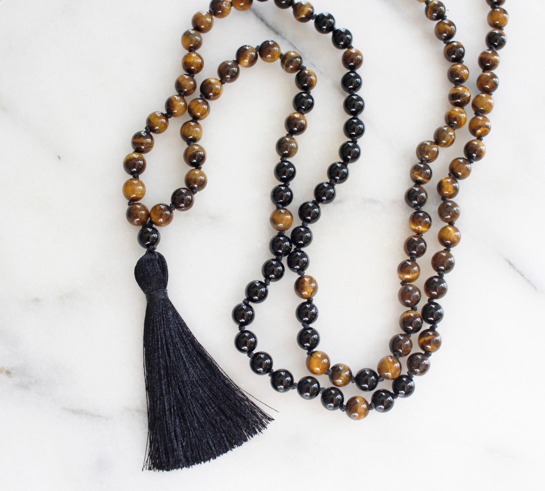 Mens Mala, Mala for Him, Male Mala, Tiger Eye, Mala Necklace, Mala ...