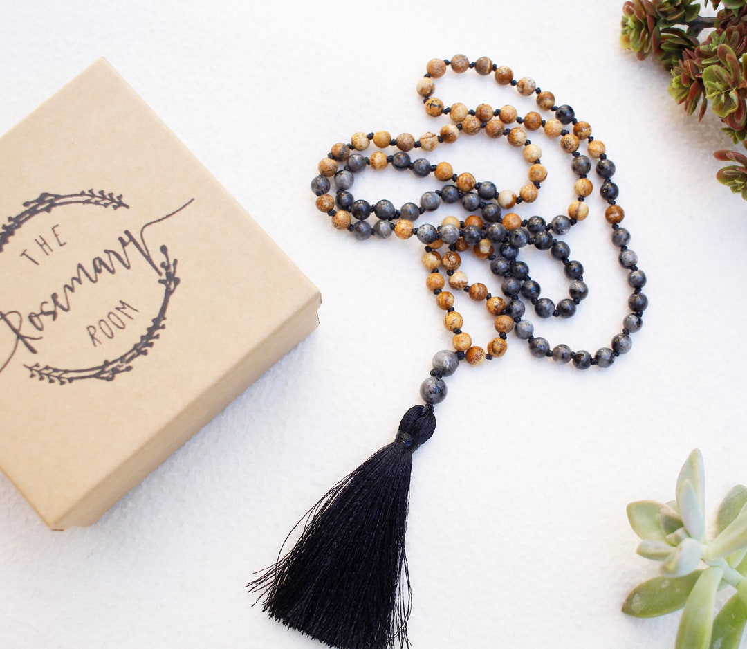 Tassel Mala, Mala Beads, 108 Mala Beads, Buddhist Jewelry, Mens Mala ...