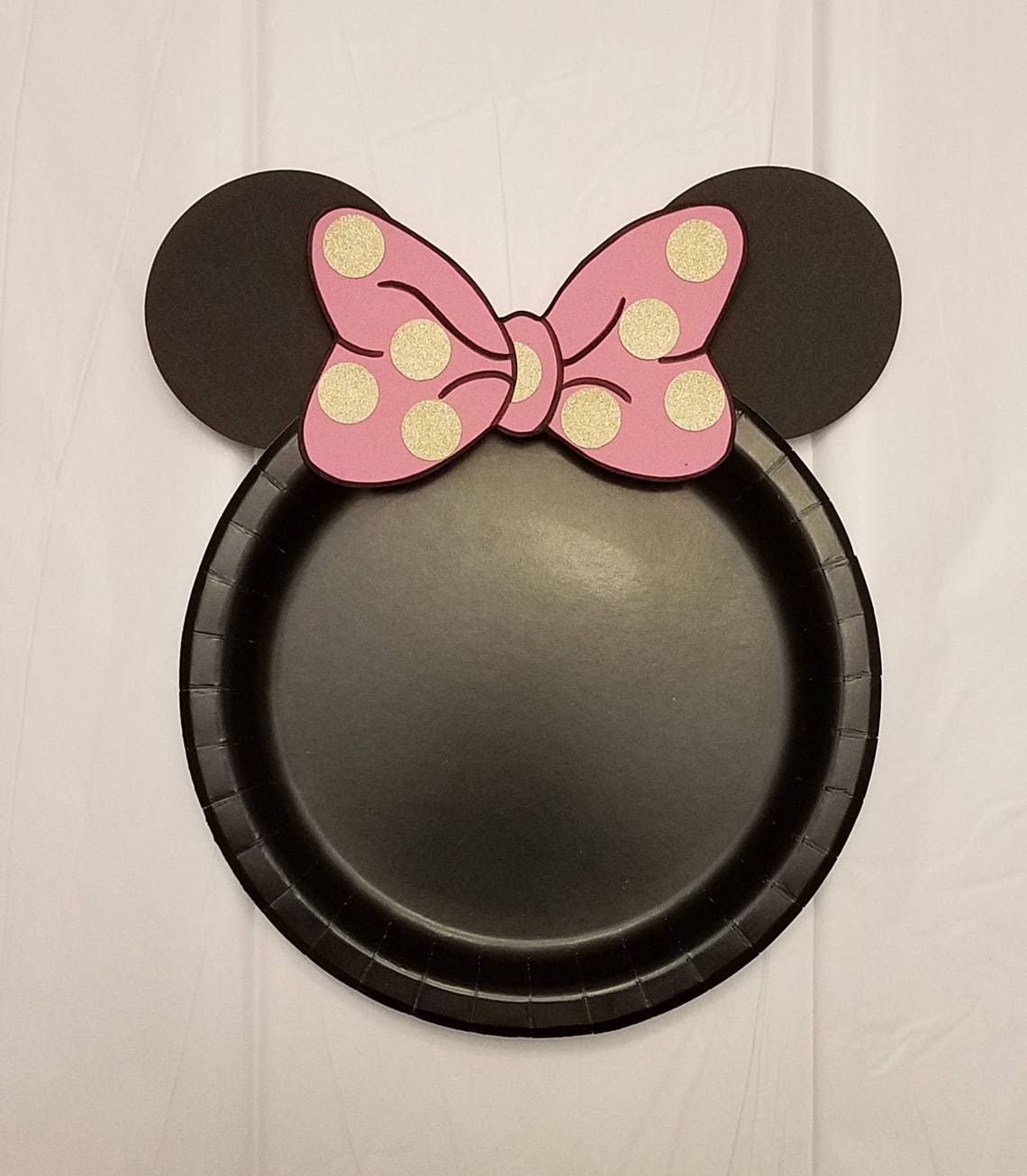 Gold and Pink Minnie Plates - Etsy