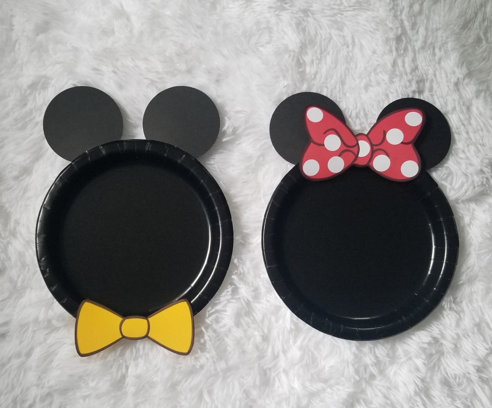 Minnie and Mickey Mouse plate set | Etsy