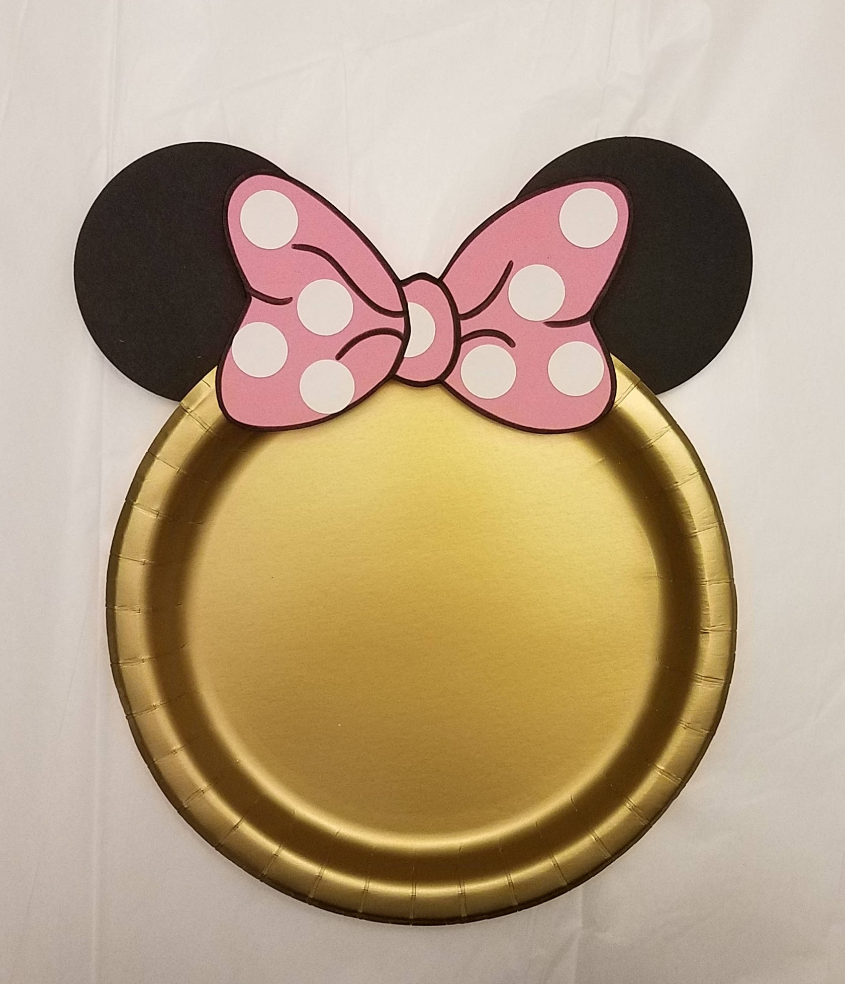 Gold and Pink Minnie Plates - Etsy