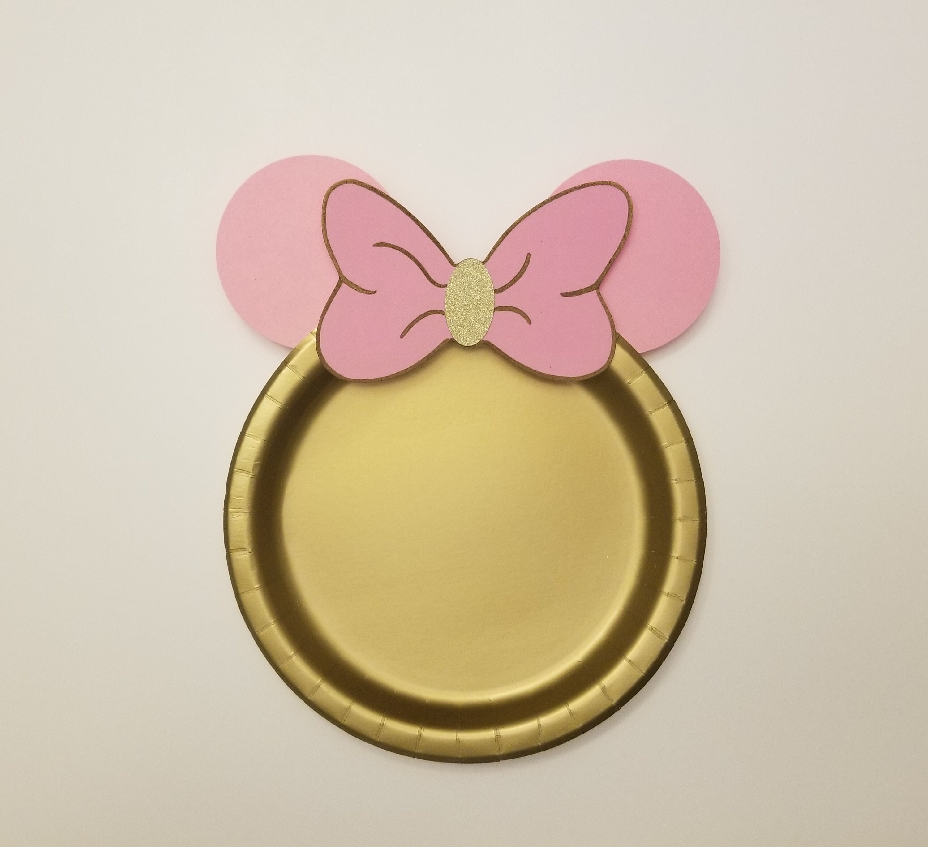Gold and Pink Minnie Plates - Etsy