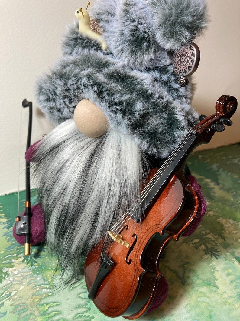 Musical Gnome With Cello and Bow. Table, Music Books, Snail. - Etsy